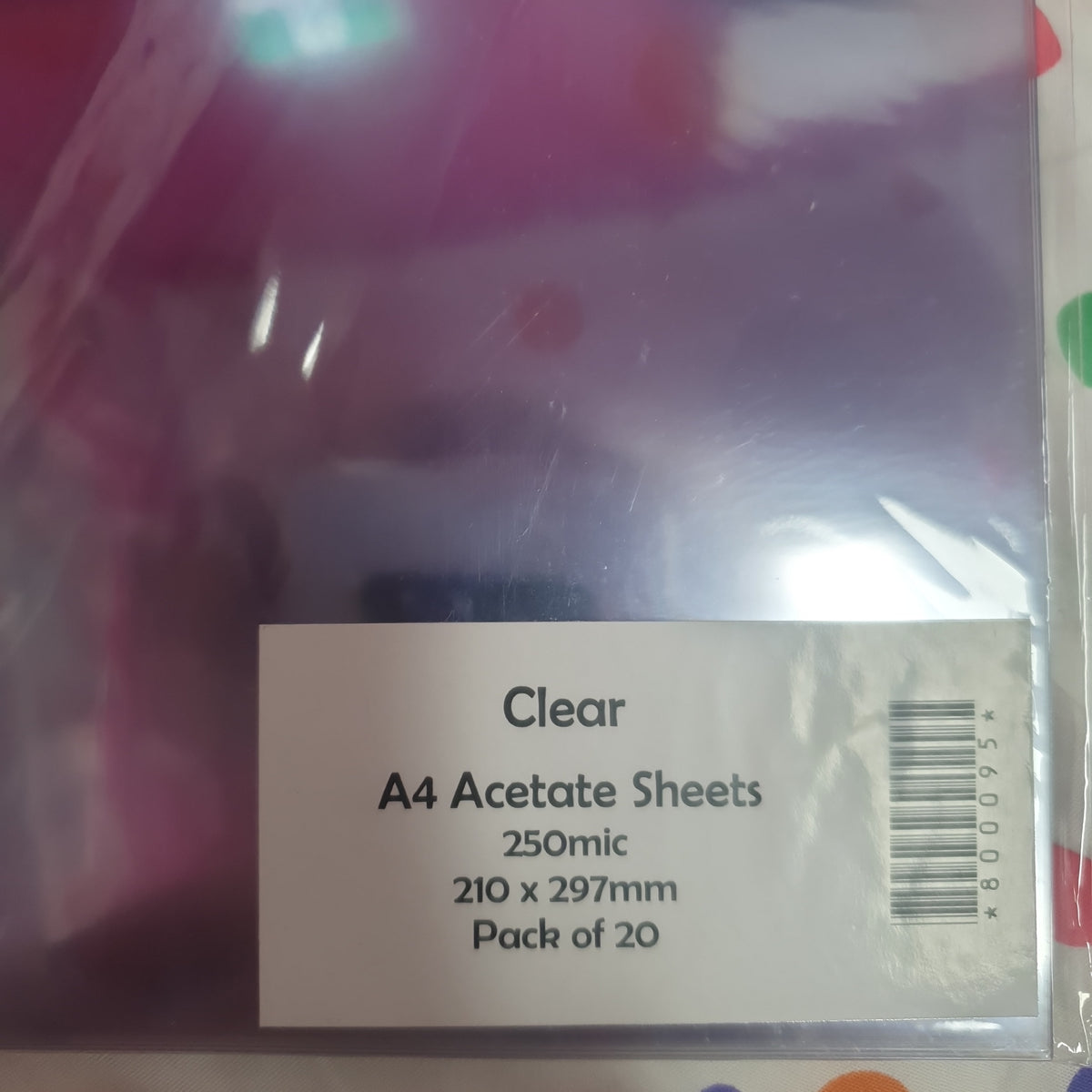 Acetate Sheets Clear A4 - 250mic 20pc – The Scrapbooker's Confetti Box